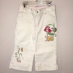 Disney | Bottoms | Disney Store Little Mermaid White Capris Size Xs ...